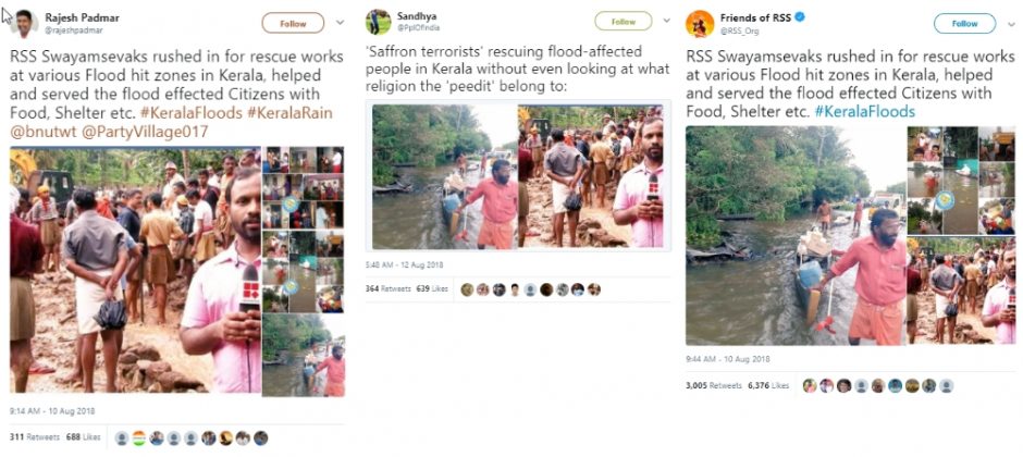 Official RSS page shares old image as Seva Bharati workers working in ...