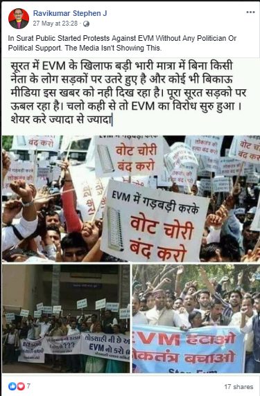 Images of past protests circulated as recent protests against EVMs ...