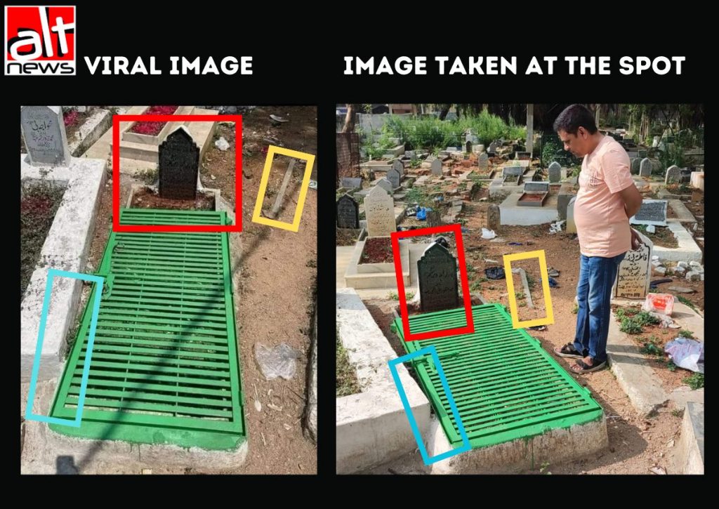Viral photo of grave with iron grille is from Hyderabad, not Pakistan ...
