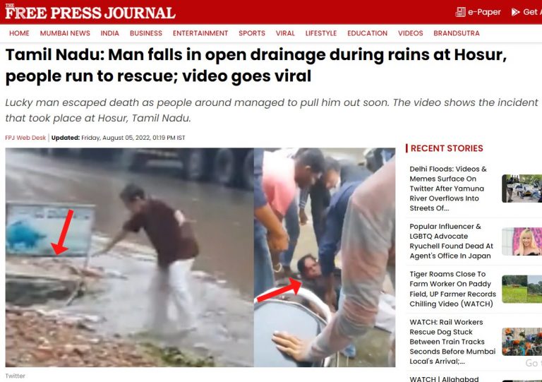Man fell into open drain on waterlogged street in Borivali East? No ...