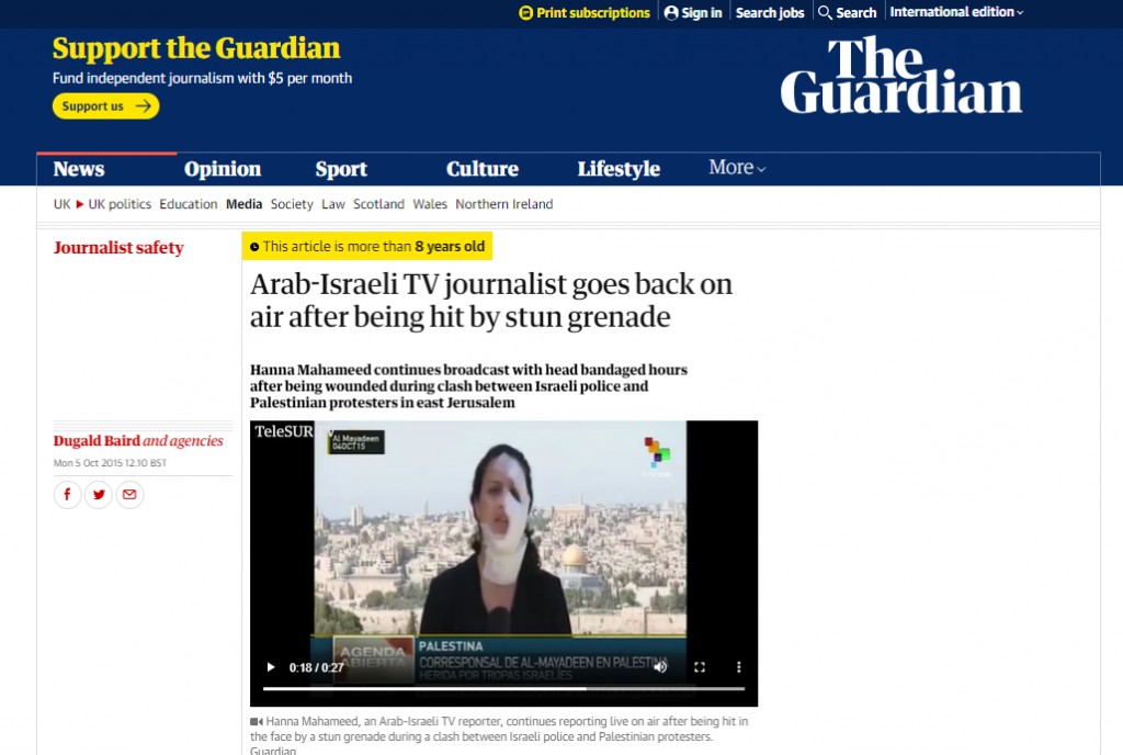 2015 photo of injured journalist on her job falsely linked to ongoing ...