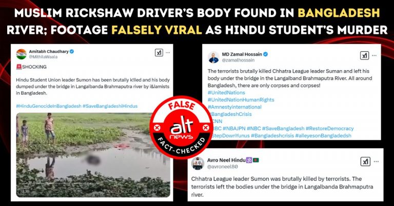 Muslim rickshaw driver’s body found in Bangladesh river; Footage ...