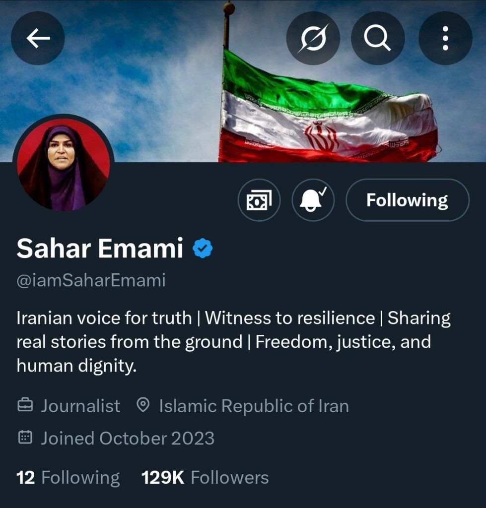 Identifying an impostor: 'Verified' X account not of Iranian journalist ...