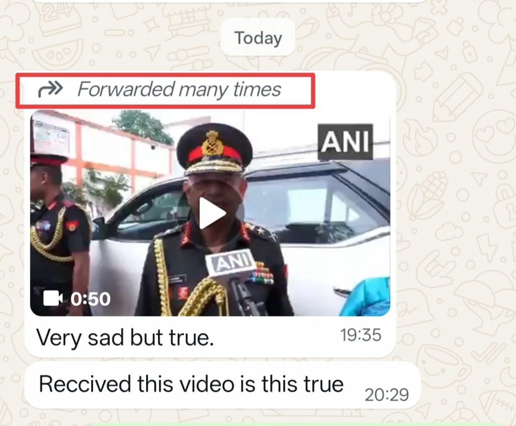 AI video of COAS Upendra Dwivedi saying Indian Army to reduce non-Hindu ...